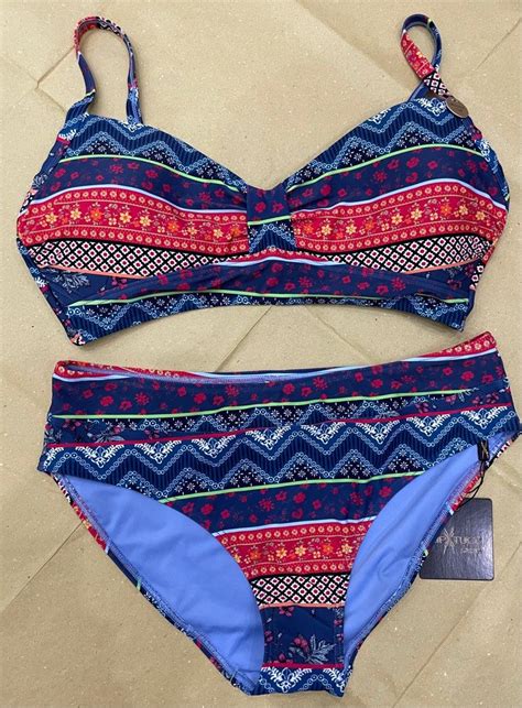 Tummy Control Blue Printed Bikini Nip Tuck Swim Au On Carousell