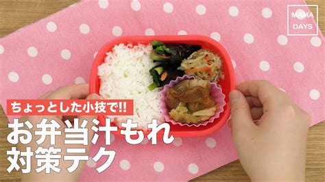 ちょっとの小技で解決 お弁当汁もれ対策テク Youtube