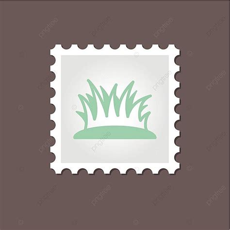 Grass Stamp Outline Vector Illustration Silhouette Outline Label Vector
