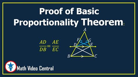 Thales Theorem Of Basic Proportionality Theorem