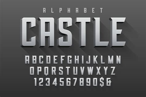 Chisel Font Royalty Free Vector Image VectorStock