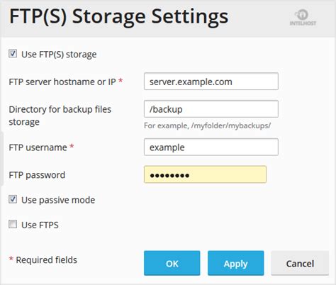 How To Configure An Ftp Backup In Plesk Reselhost