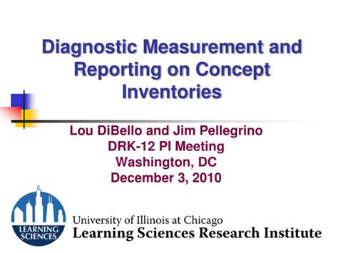 Ppt Diagnostic Measurement And Reporting On Concept Inventories