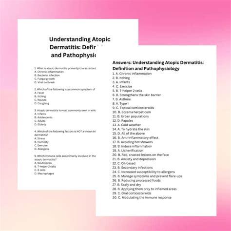 30 Quiz — Understanding Atopic Dermatitis Definition And Pathophysiology