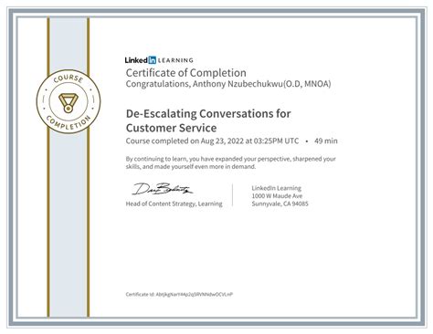Dr Tony Anyanwu Webblenz On Linkedin Certificate Of Completion