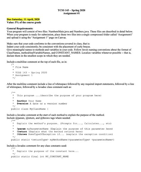 tcss 143 spring 2020 assignment 1 due saturday 11