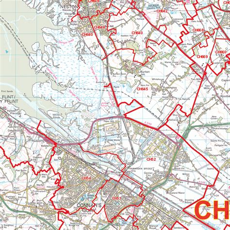 The Chester Postcode Map For The Entire Ch Postcode Area Map Logic