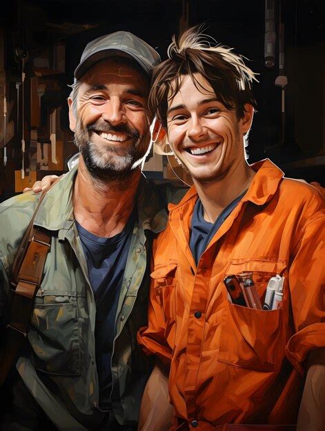 Premium Ai Image Two Men As Labor Worker