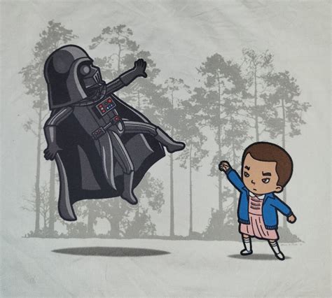 Darth Vader Versus Eleven From Stranger Things T Shir Gem
