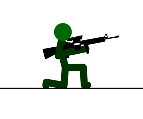 Stick Figure Holding Shotgun