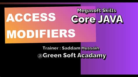 Java Access Modifiers Tutorial Hindi And English Youtube