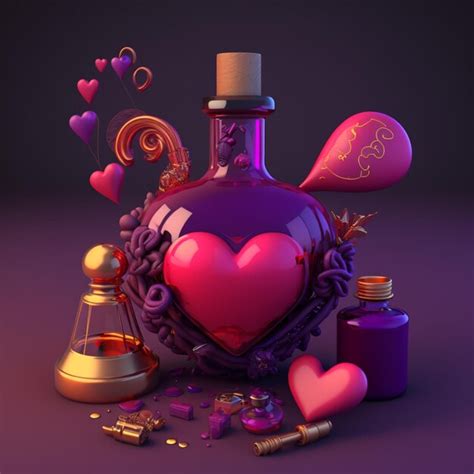 Premium Photo Love Potion Digital Design