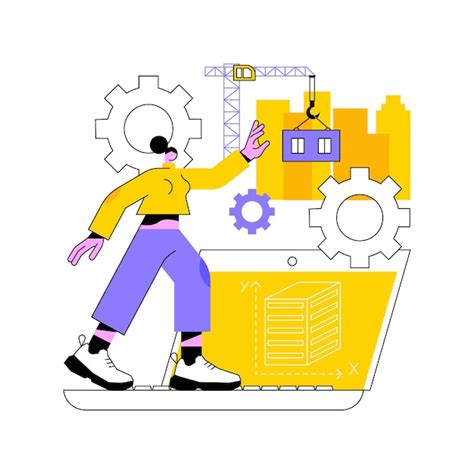 Premium Vector Building Information Modeling Abstract Concept Vector Illustration