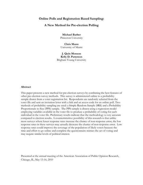 pdf online polls and registration based sampling a new method for
