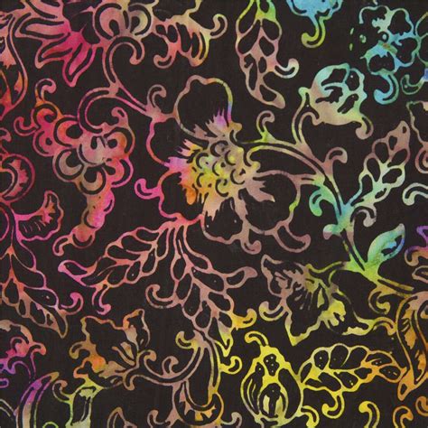 Batik Tie Dye Scrolling Florals Fabric By Timeless Treasures Modes4u