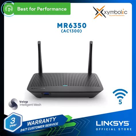 Linksys MAX STREAM AC1300 DUAL BAND MESH WIFI 5 ROUTER MR6350 Lazada PH