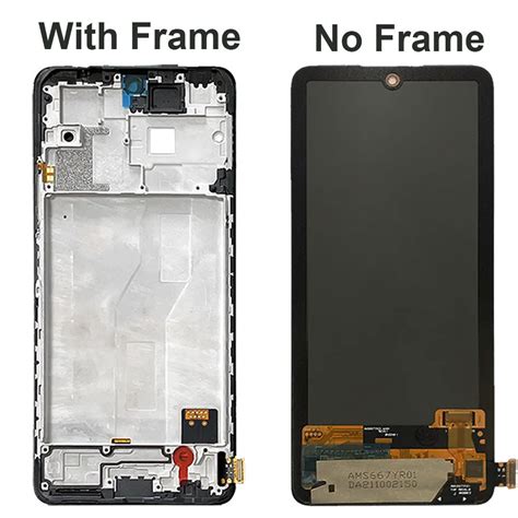 6 67 AMOLED For Xiaomi Redmi Note 10 Pro M2101K6G M2101K6R LCD Display With Frame Touch Panel
