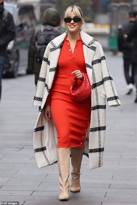 Ashley Roberts looks enviable as she goes bra-free in plunging red ...