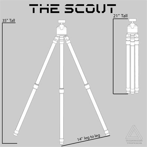 Warrior Tripods The Scout Carbon Fiber Mini Tripod Thermal Hunting
