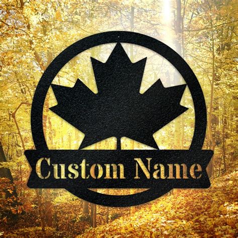 Maple Leaf Sign Etsy