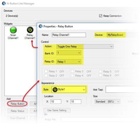 n button automation toggle relay by push notification board serial