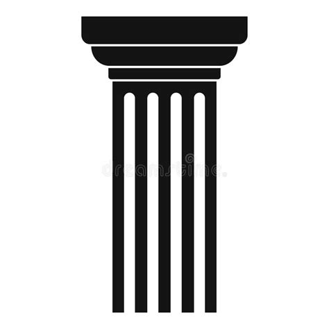 Triangular Column Icon Simple Style Stock Vector Illustration Of Decoration Mediterranean