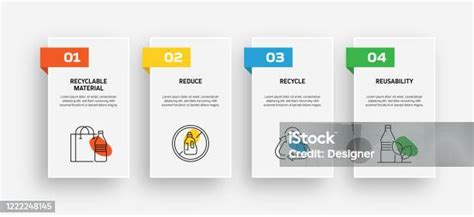 재활용 및 제로 폐기물 인포 그래픽 템플릿 요소 및 아이콘 간단한 벡터 인포그래픽 디자인 0명에 대한 스톡 벡터 아트 및 기타