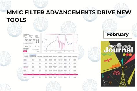 Mmic Filter Advancements Drive New Tools Microwave Journal