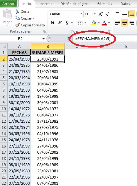 Sumar AÑos Meses Y DÍas A Una Fecha Excel Signum