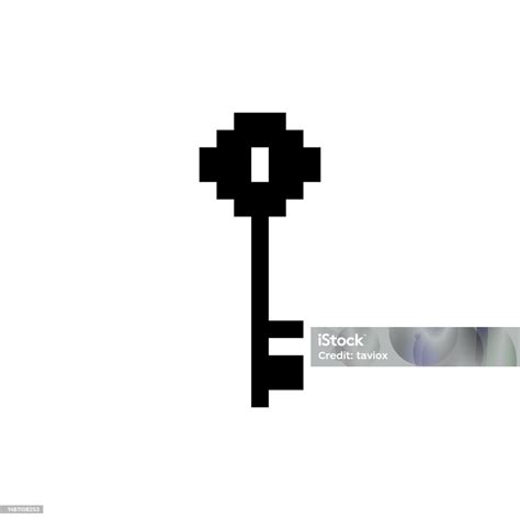 Pixel Key For Games And Web Sites Pixel Art 8 Bit Stock Illustration