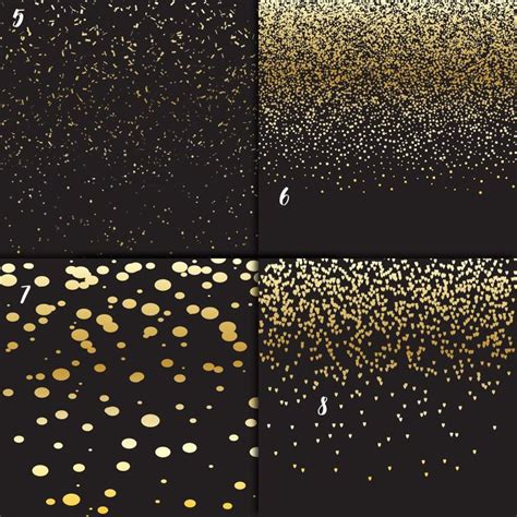 Golden Confetti Overlay Clipart Clip Art Wedding Clipart Clip Art