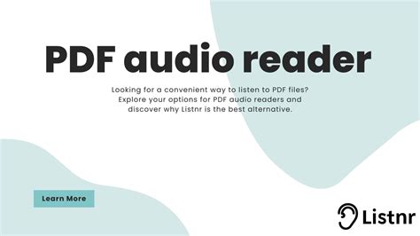 pdf audio reader listnr ai