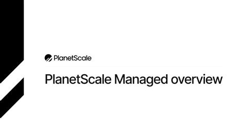 Planetscale Managed Overview Planetscale