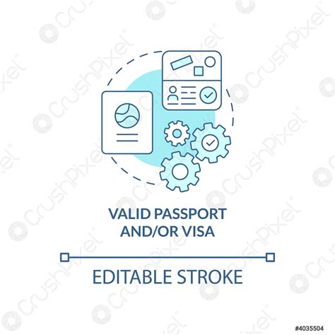 Valid Passport And Visa Concept Icon Stock Vector 4035504 Crushpixel