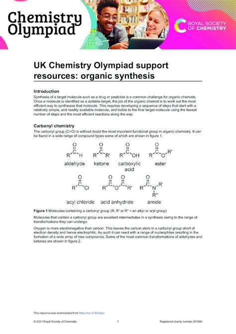 pdf organic synthesis chemistry olympiad explainer dokumen tips