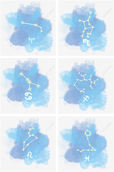 아름다운 일러스트 잉크 파란색 보라색 별자리 Png 아름다운 궁수 자리 Png 일러스트 및 Psd 이미지 무료 다운로드