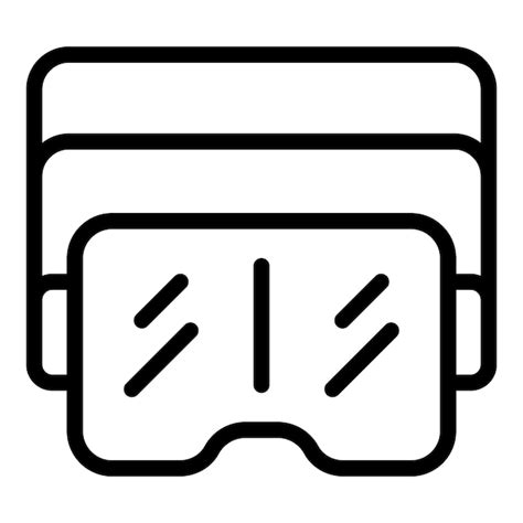 Premium Vector Augmented Reality Visor Icon Outline Vector Futuristic Gadget