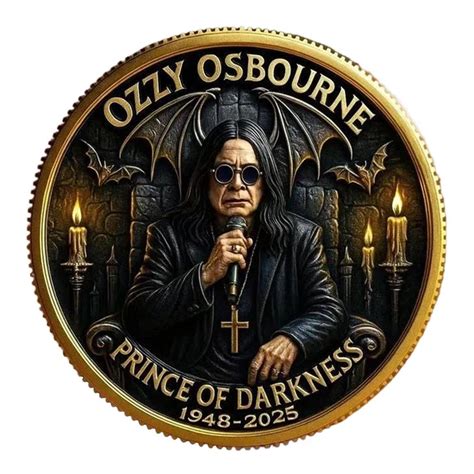 Ozzy Osbourne 1948 2025 Commemoration Memorial Coin Say Goodbye