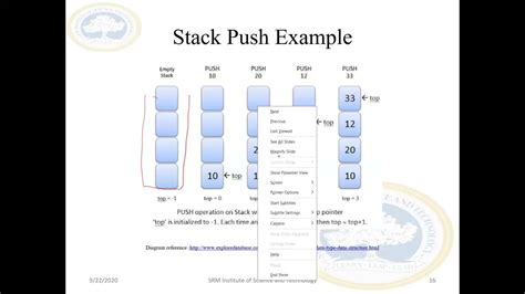 Stack Implementation Using Array Youtube