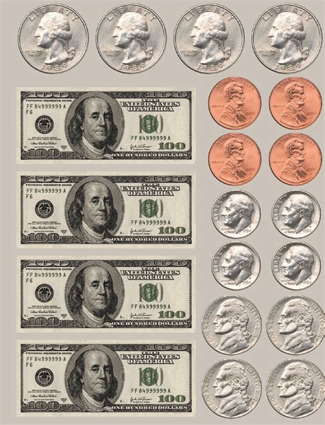 Money Bill And Coin Sticker Crafts And More