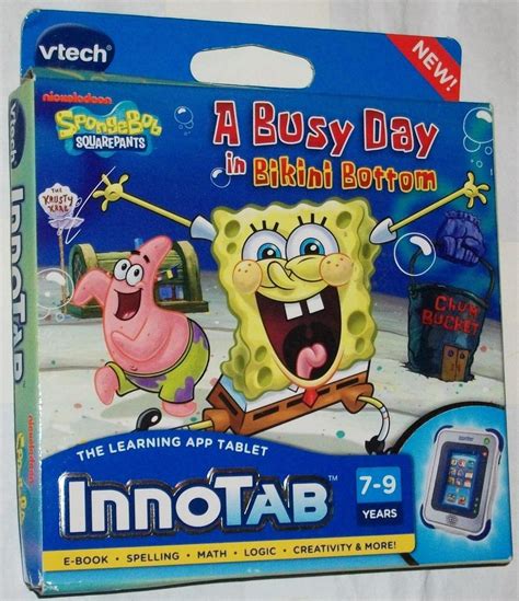Vtech 2011 Innotab Spongebob Squarepants A Busy Day In Bikini Bottom Ages 7 9 1834768507