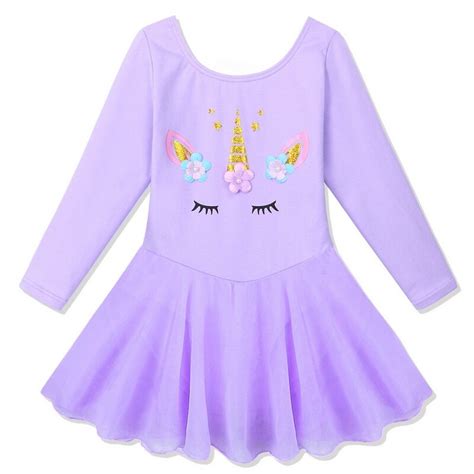 Baohulu Cotton Girls Ballet Tutu Dress Long Sleeve Grandado
