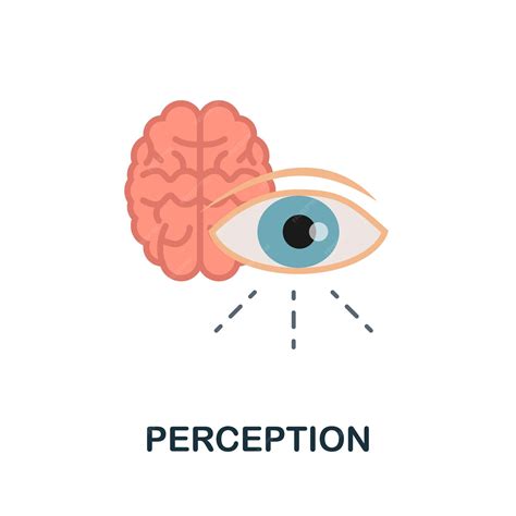 Premium Vector Perception Flat Icon Colored Sign From Personality