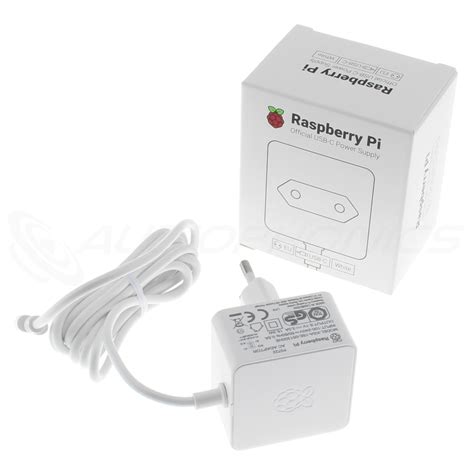 raspberry pi switching power supply 100 240vac to 5v 3a usb c white
