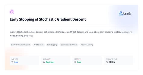 Stochastic Gradient Descent Mnist Dataset Early Stopping Labex