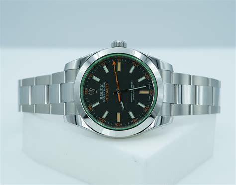 Rolex 116400gv Milgauss Green Crystal Black Dial 2018 Full Set Takuya