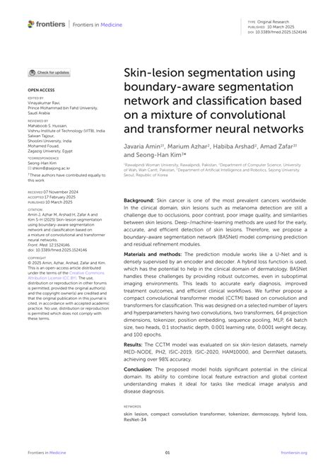 Pdf Skin Lesion Segmentation Using Boundary Aware Segmentation