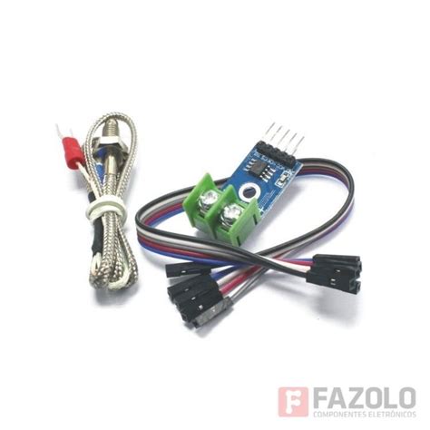 Modulo Sensor Temperatura Max6675 C Termopar 010 0054 Fazolo Componentes Eletrônicos