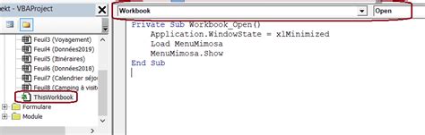 Ouverture Automatique Fichier Excel