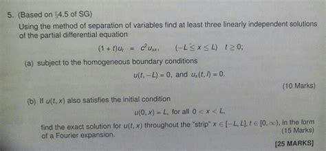solved using the method of separation of variables find at